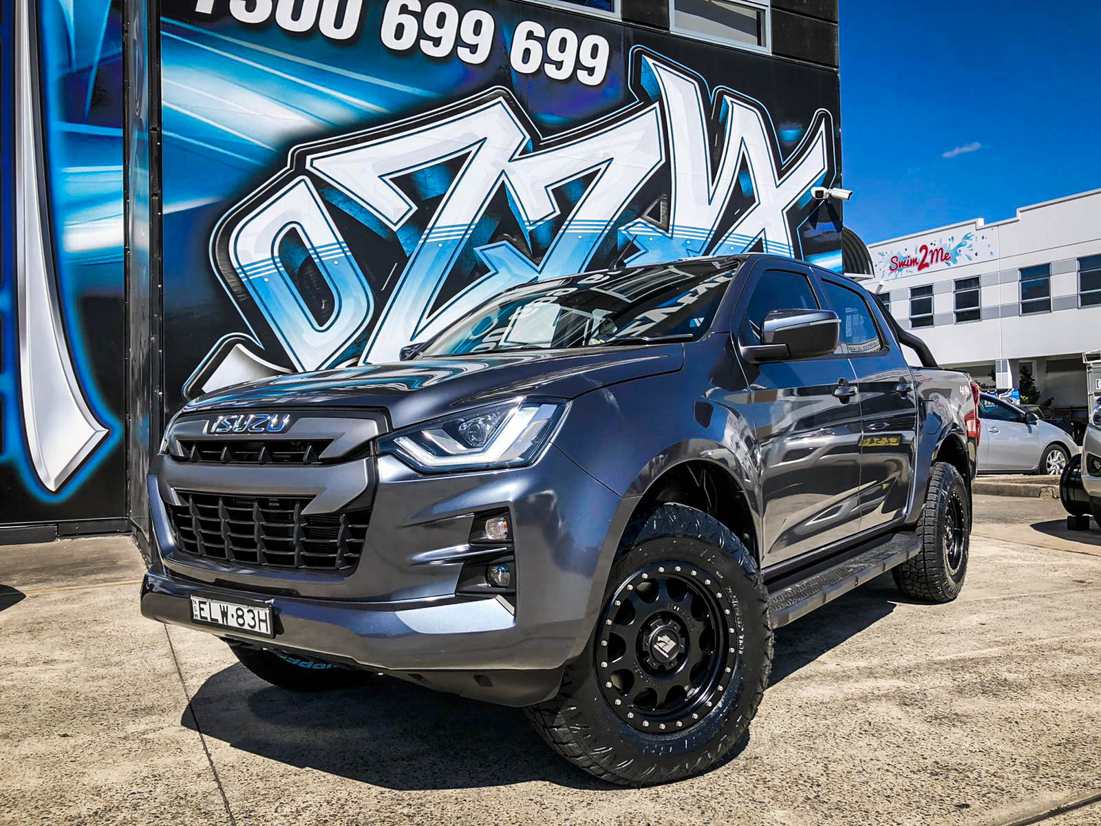 isuzu d-max hussla raptor matte black wheel #6733