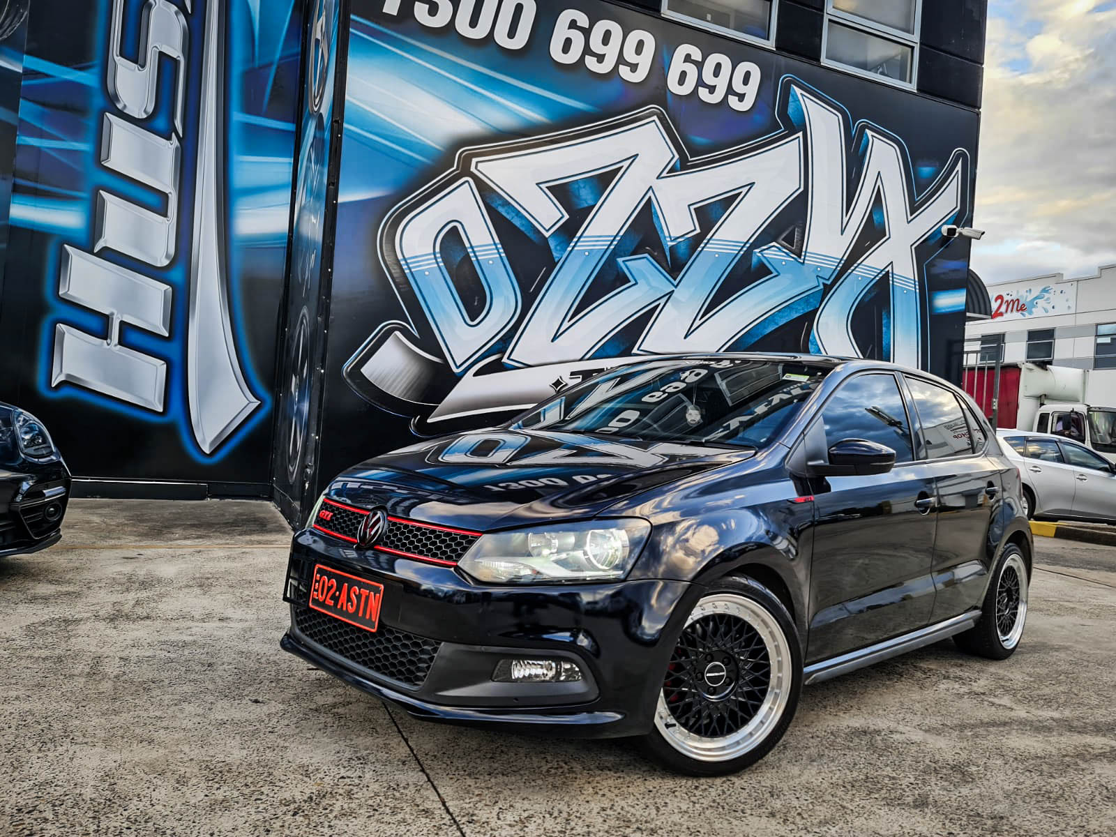 volkswagen golf avant garde m220 gloss black machined lip wheel #6812