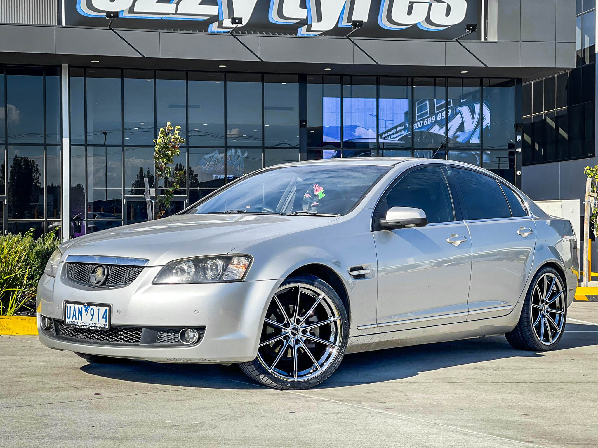 HOLDEN CALAIS HUSSLA MOZ BLACK CHROME Wheel #6844