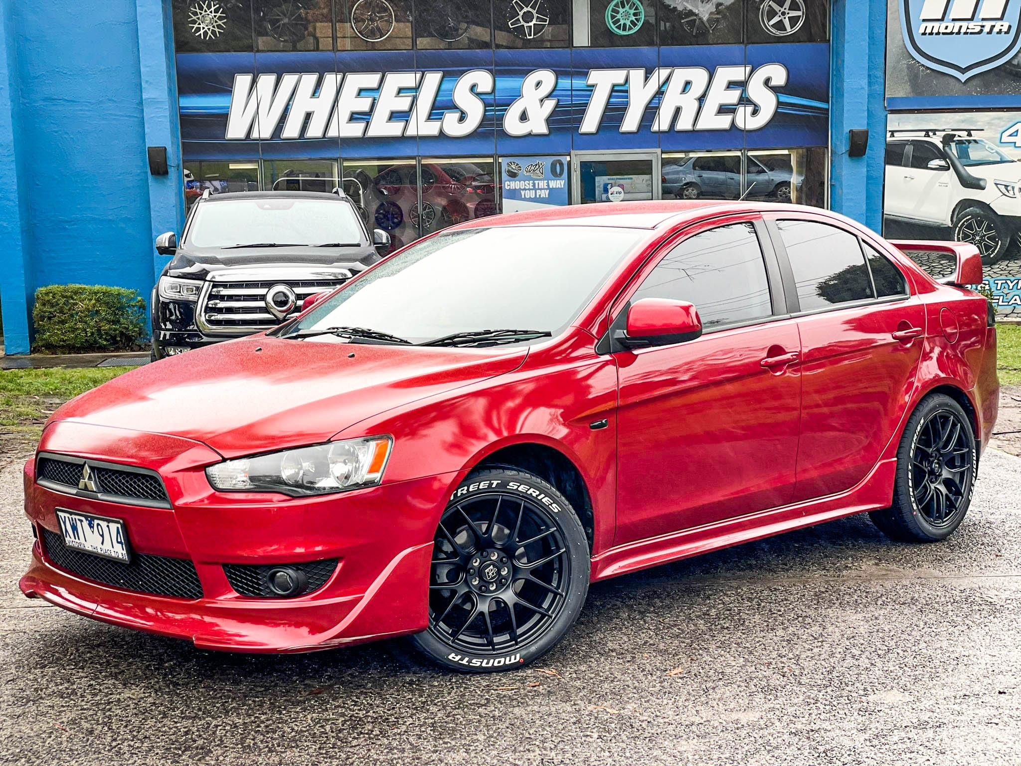 MITSUBISHI LANCER HUSSLA 030 MATTE BLACK Wheel #7011