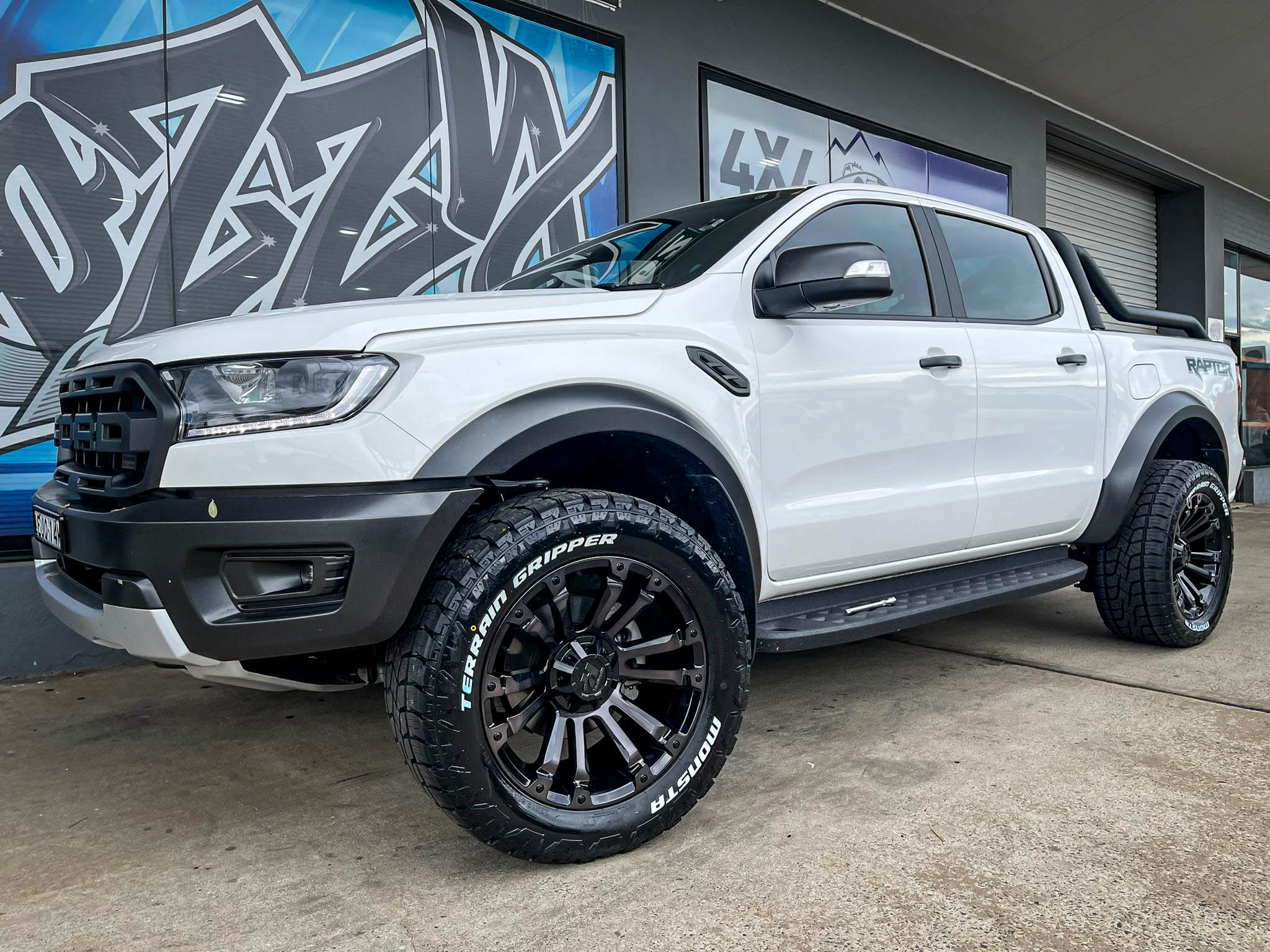 FORD RANGER HUSSLA AMBUSH GLOSS BLACK DARK TINT FACE Wheel #7308