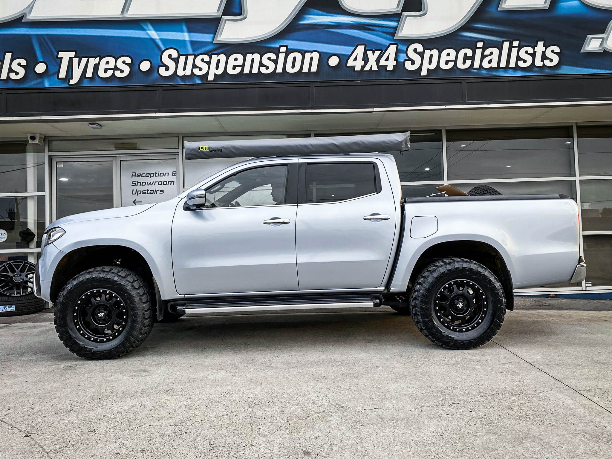 mercedes-benz x-class hussla raptor matte black wheel #7385