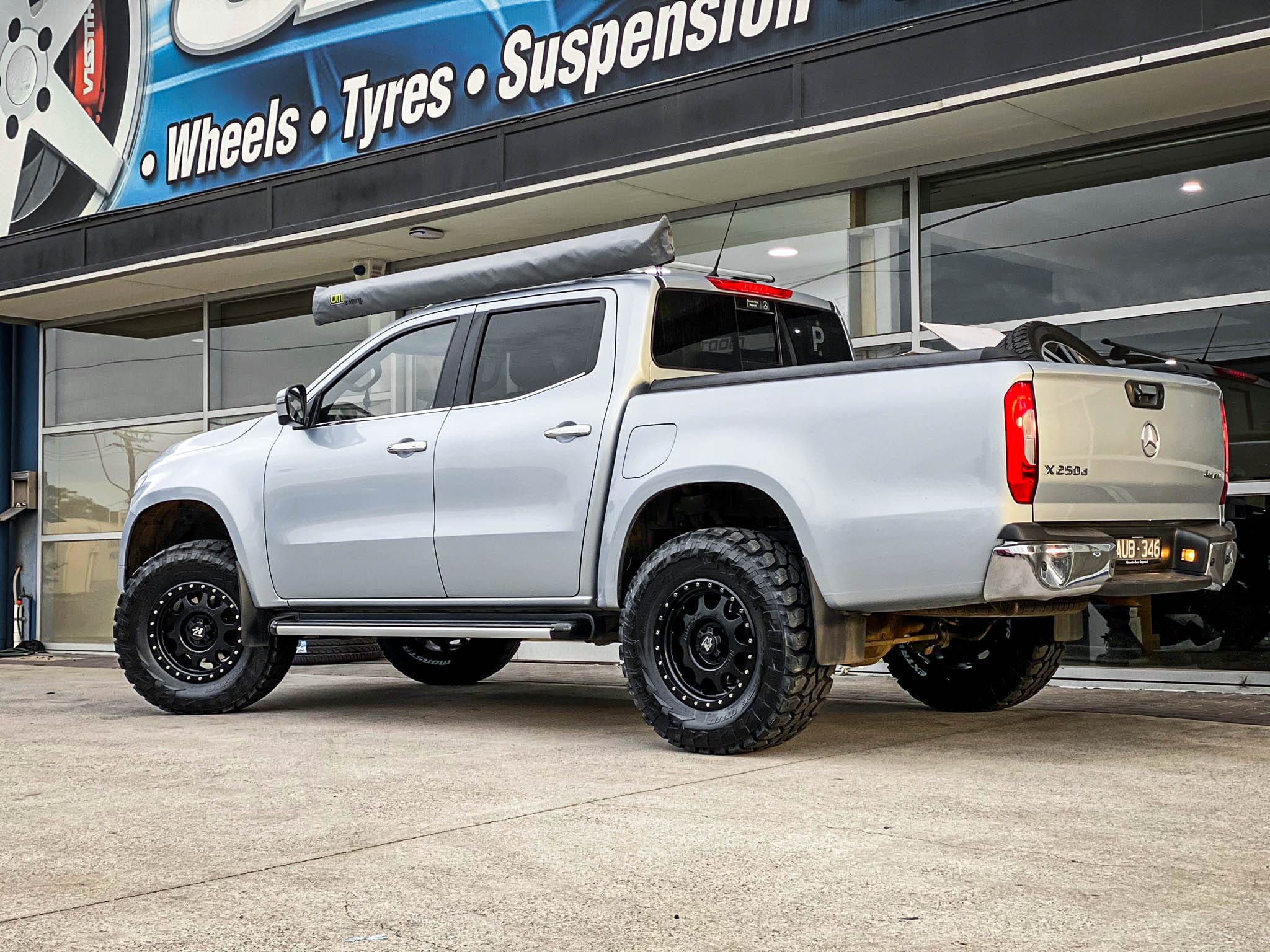 mercedes-benz x-class hussla raptor matte black wheel #7385