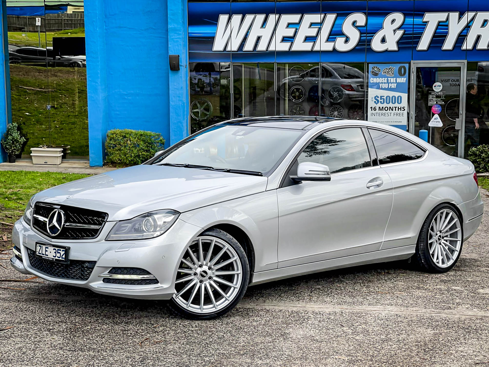 mercedes-benz c-class hussla berlin bright silver wheel #7386