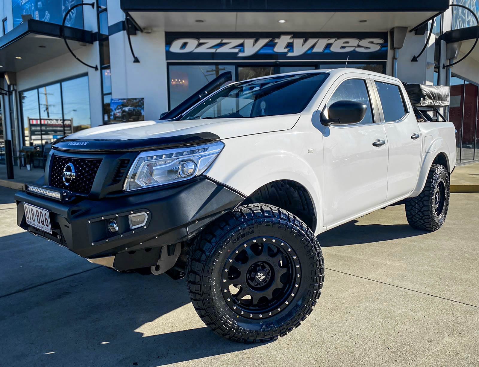 NISSAN NAVARA HUSSLA RAPTOR MATTE BLACK Wheel #7402