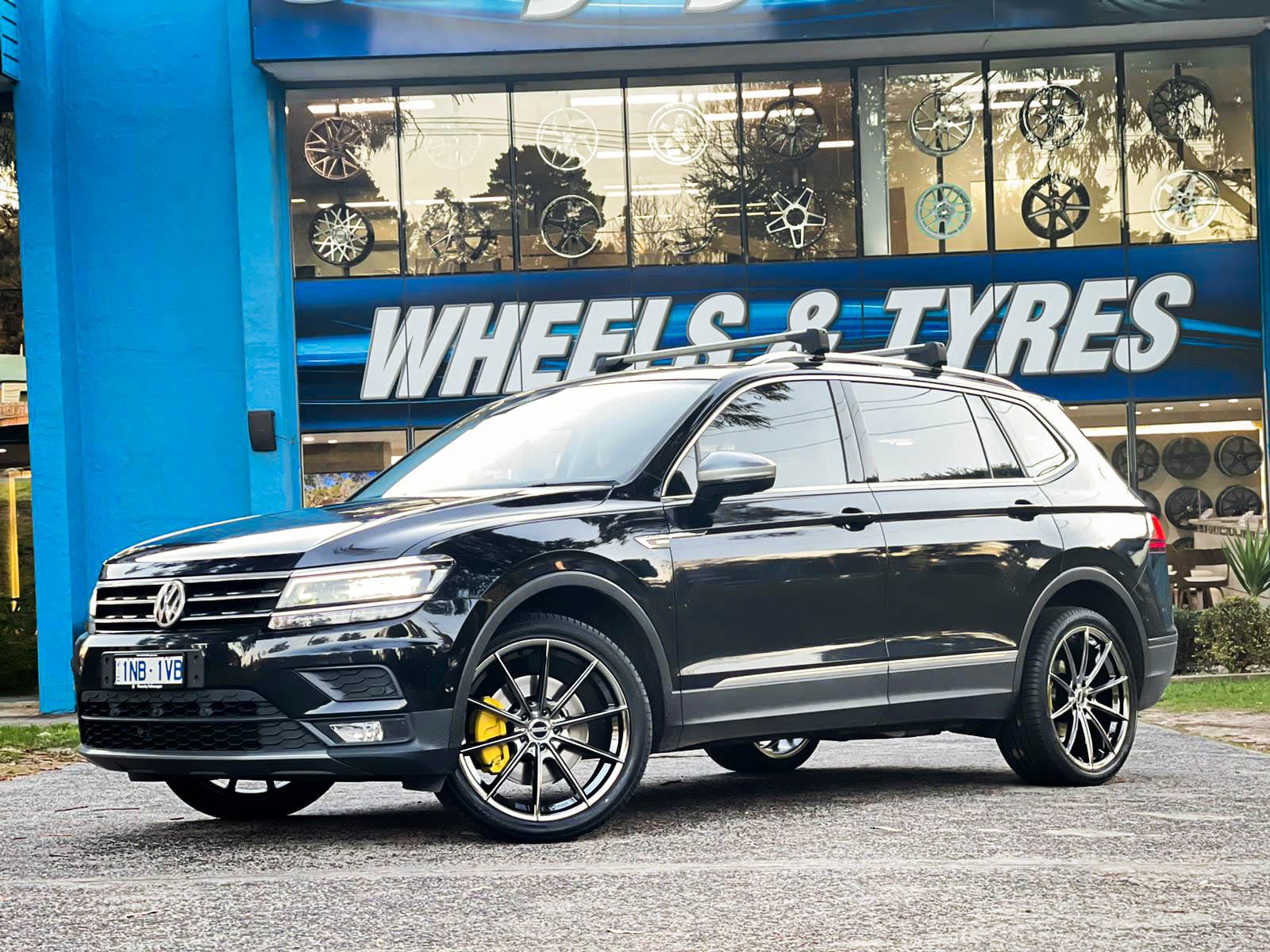 volkswagen tiguan hussla moz black chrome wheel #7446