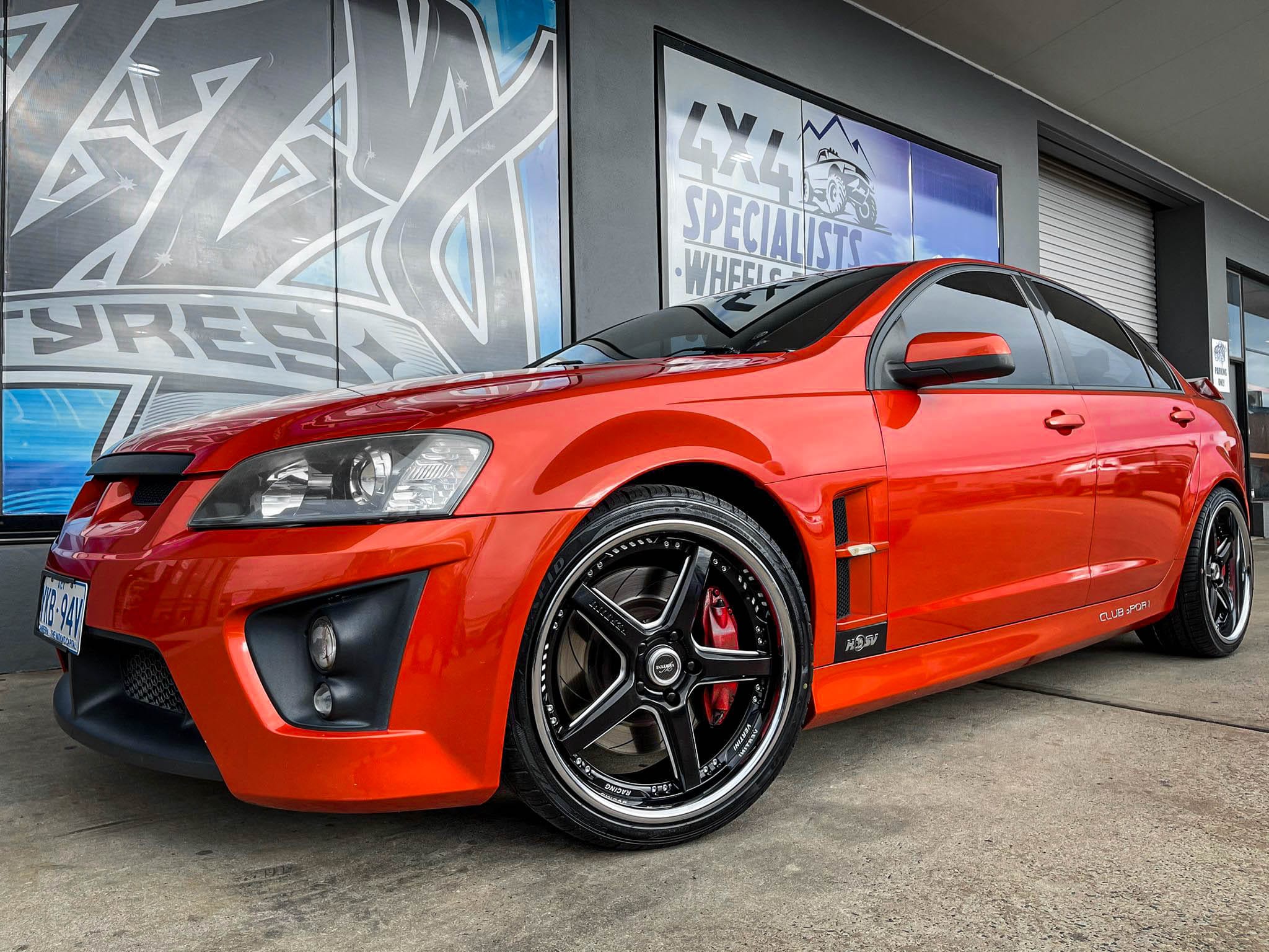 HOLDEN HSV CLUBSPORT VERTINI DRIFT GLOSS BLACK CHROME LIP Wheel #7528
