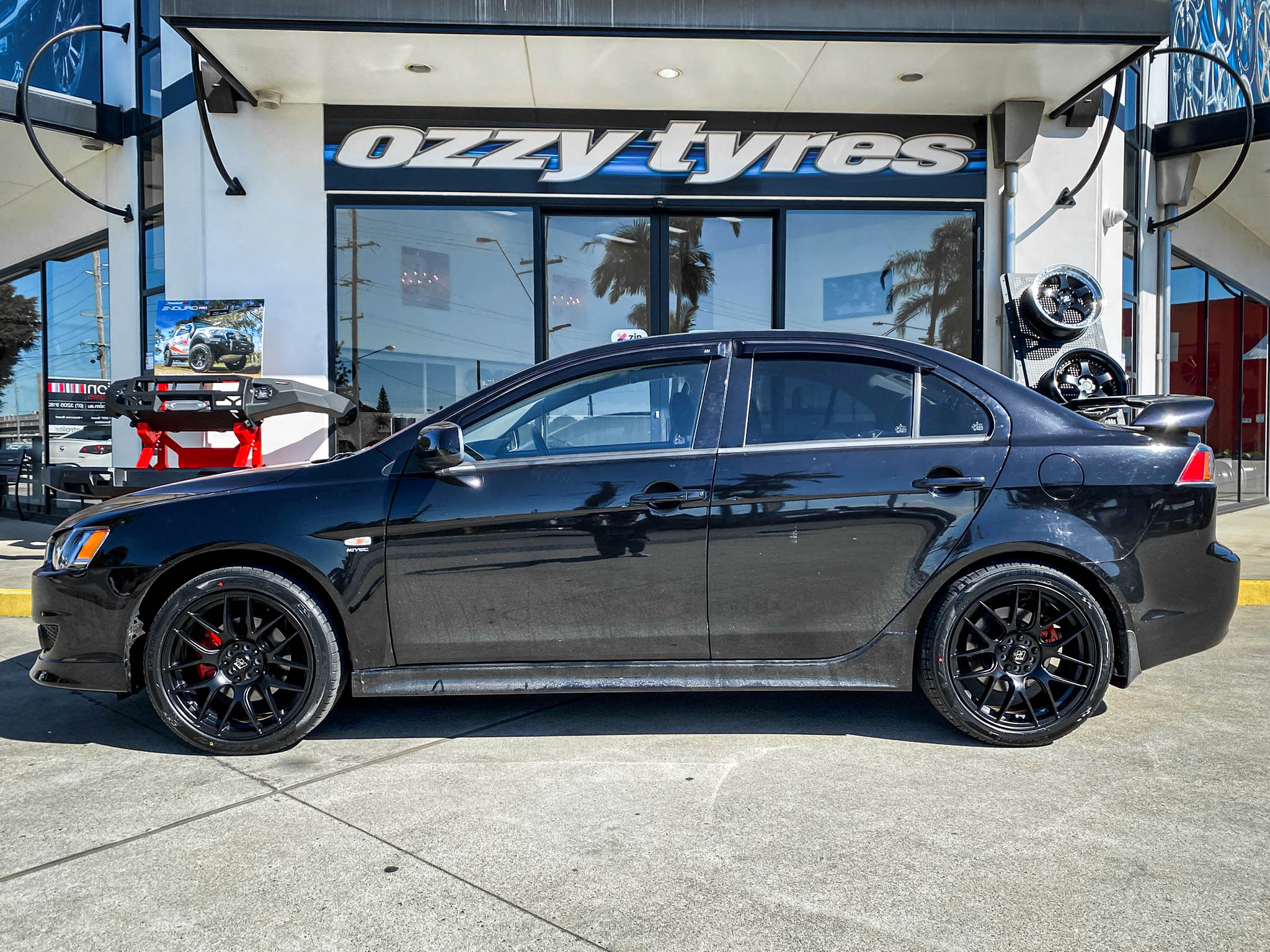 mitsubishi lancer hussla 030 matte black wheel #7533