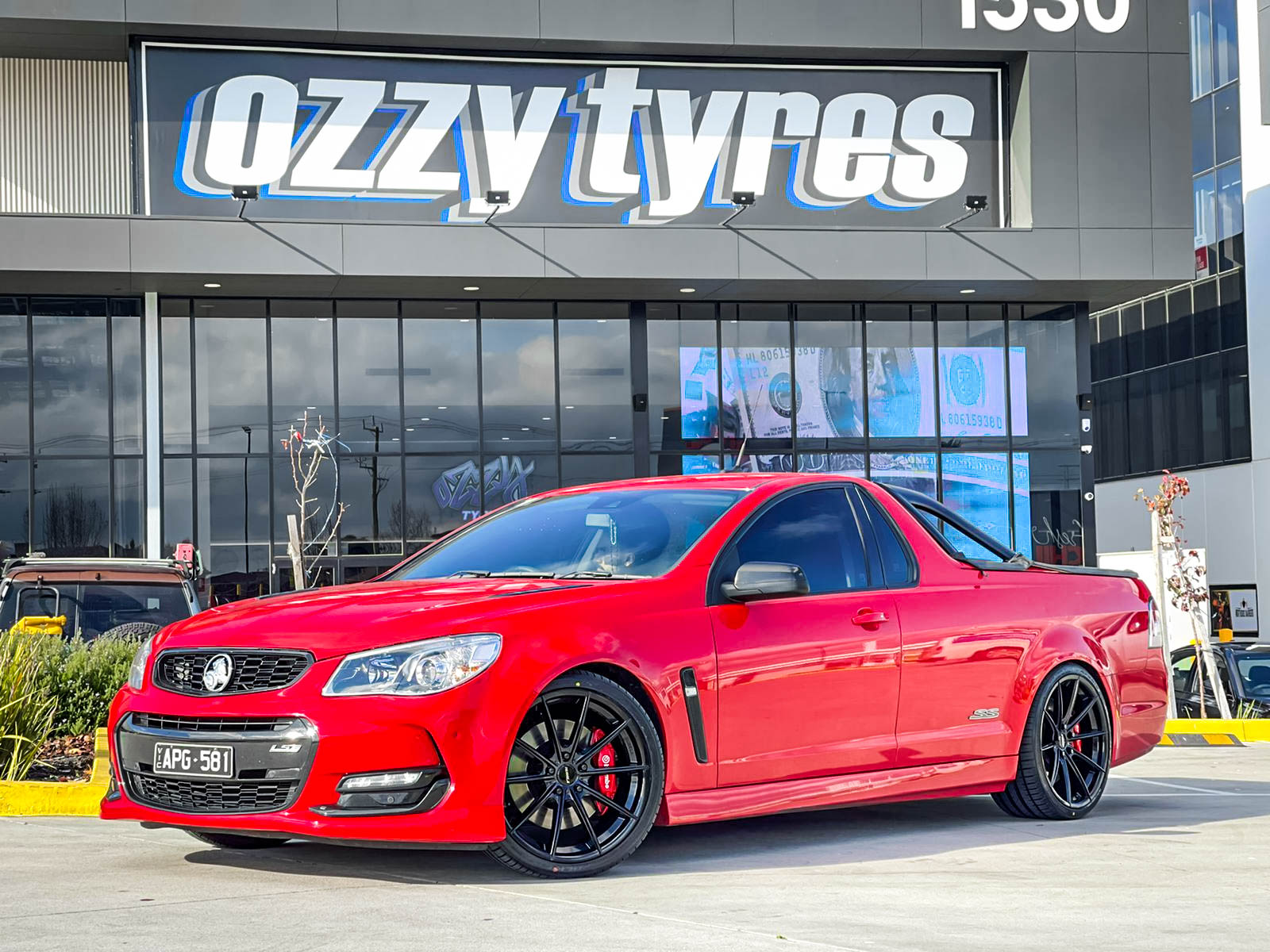 holden ute hussla moz gloss black wheel #8748