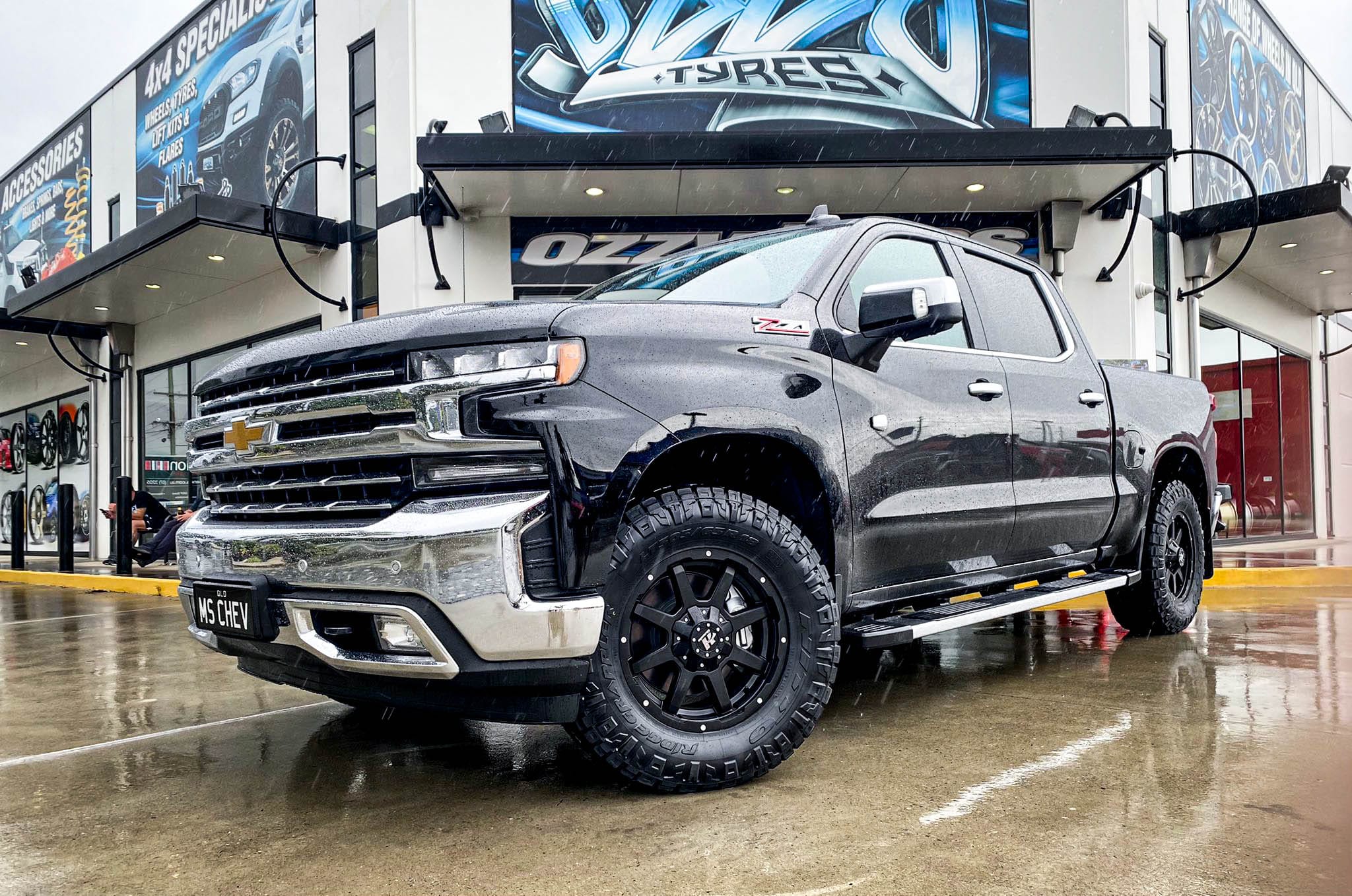 chevrolet silverado hussla stealth matte black wheel #8760