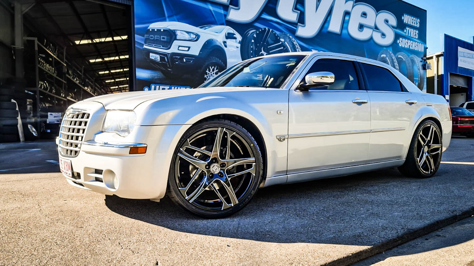 CHRYSLER 300C LEXANI BAVARIA GLOSS BLACK MILLED ACCENTS Wheel #8860