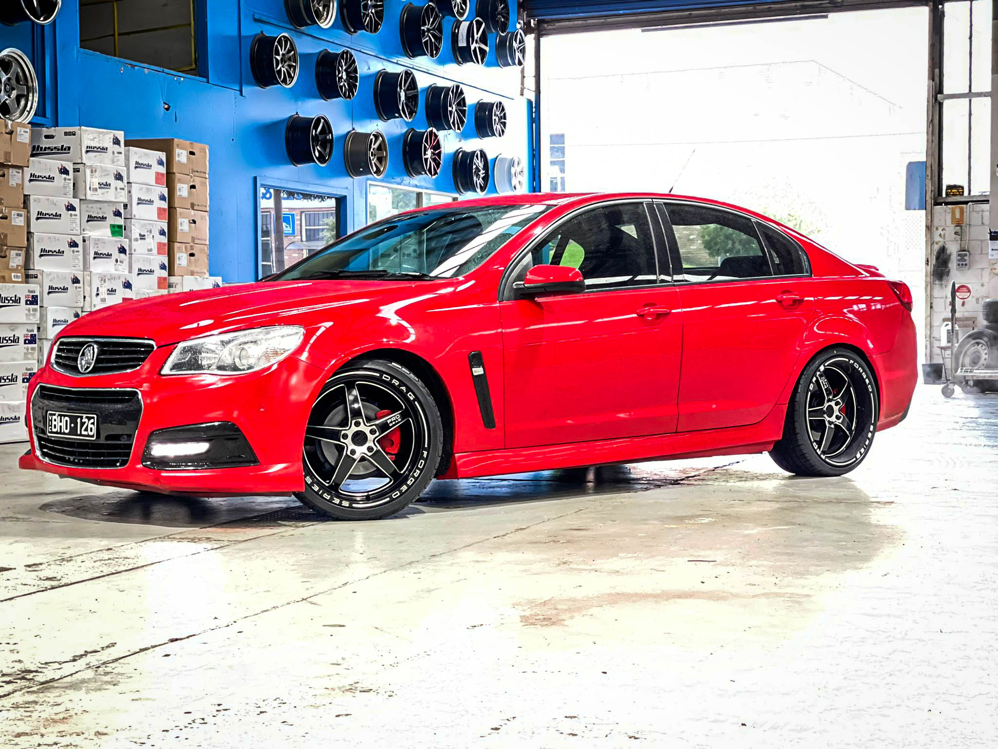 holden commodore pro drag pd1 black lip wheel #8880