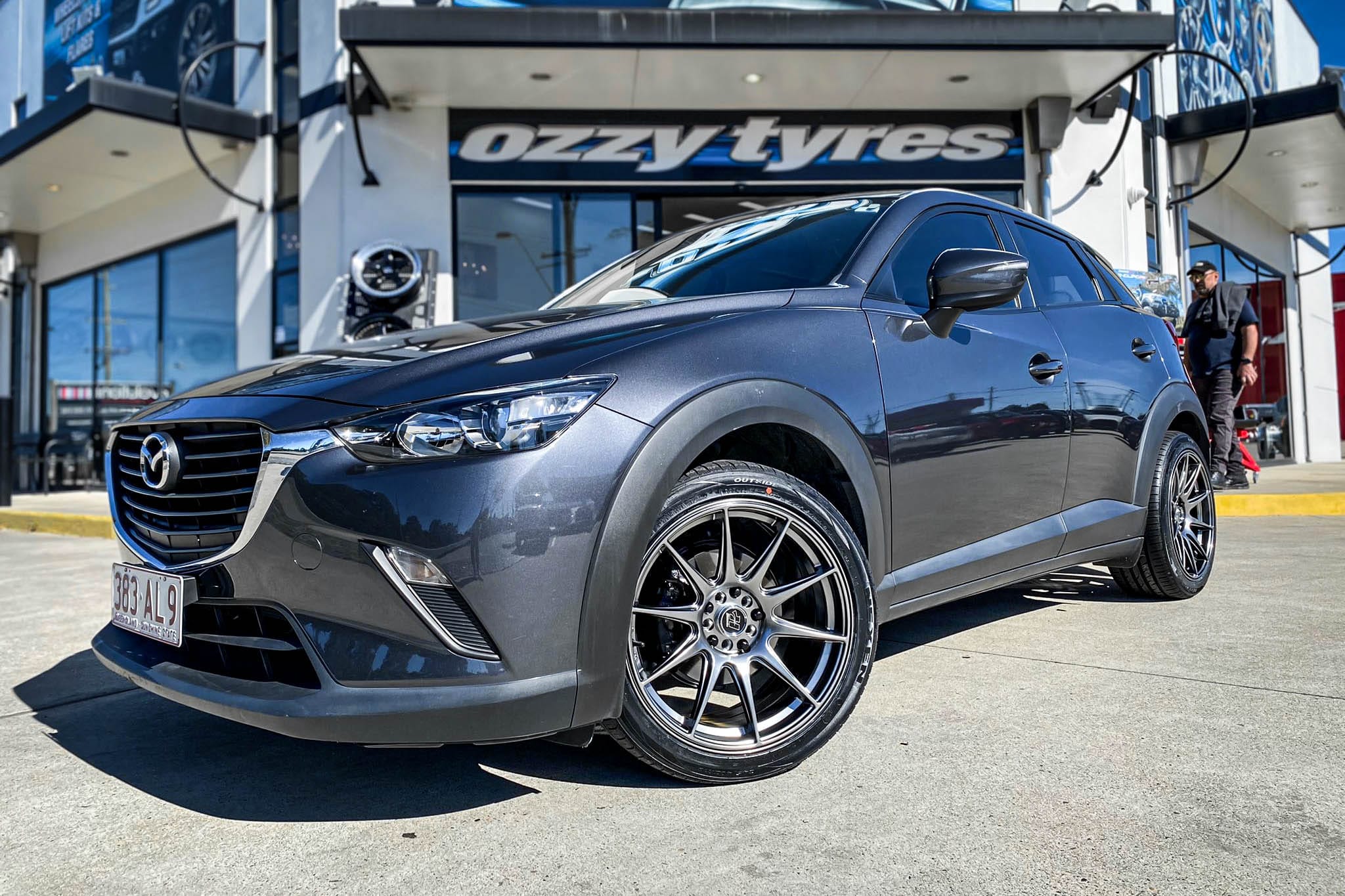 mazda cx-3 hussla 027 chromium wheel #8893