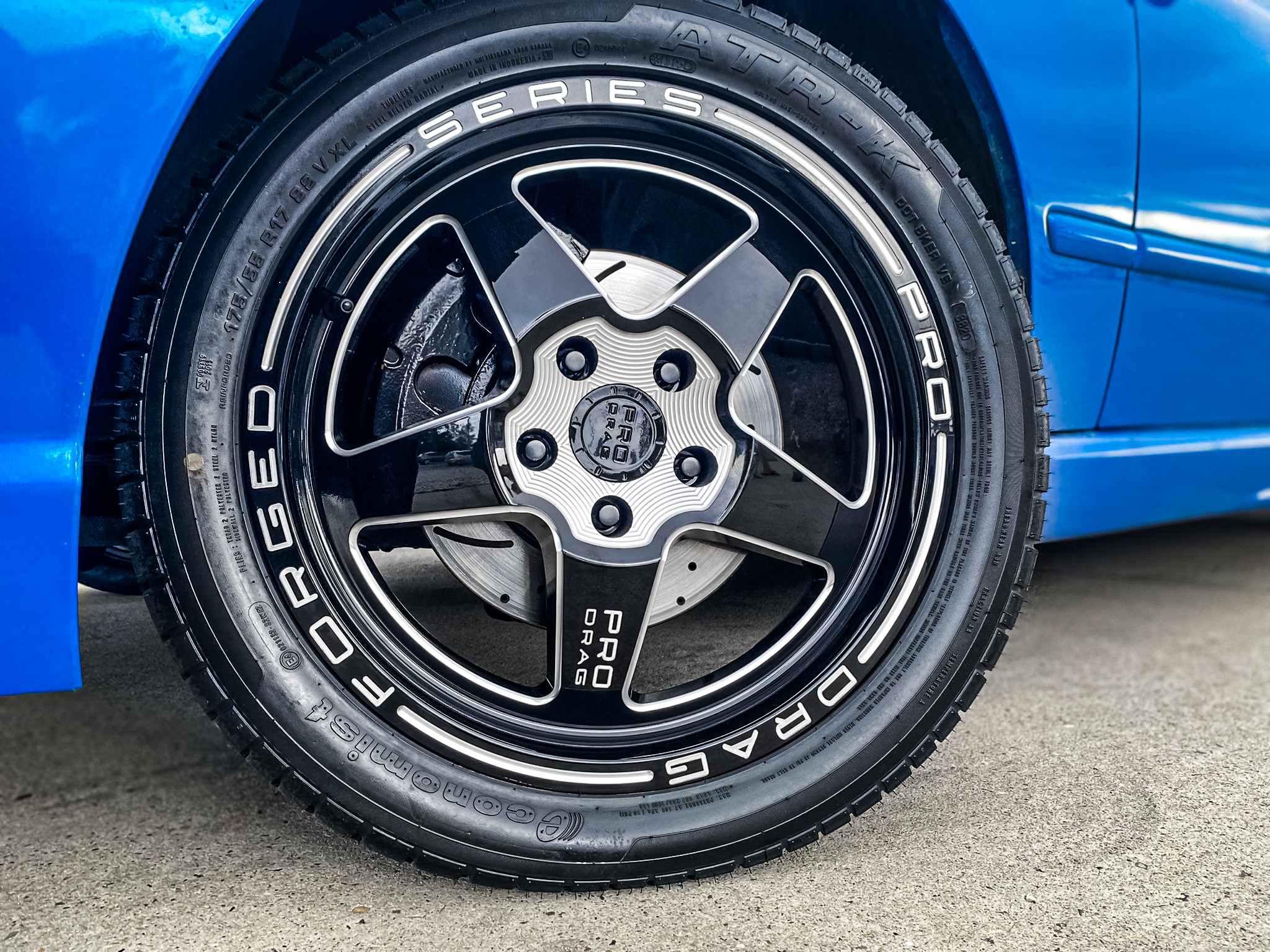 ford falcon pro drag pd1 black lip wheel #8959