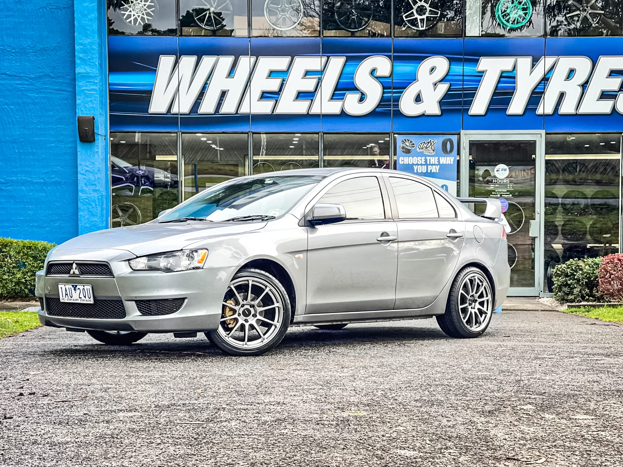 mitsubishi lancer avid av-27 hyper black wheel #8977