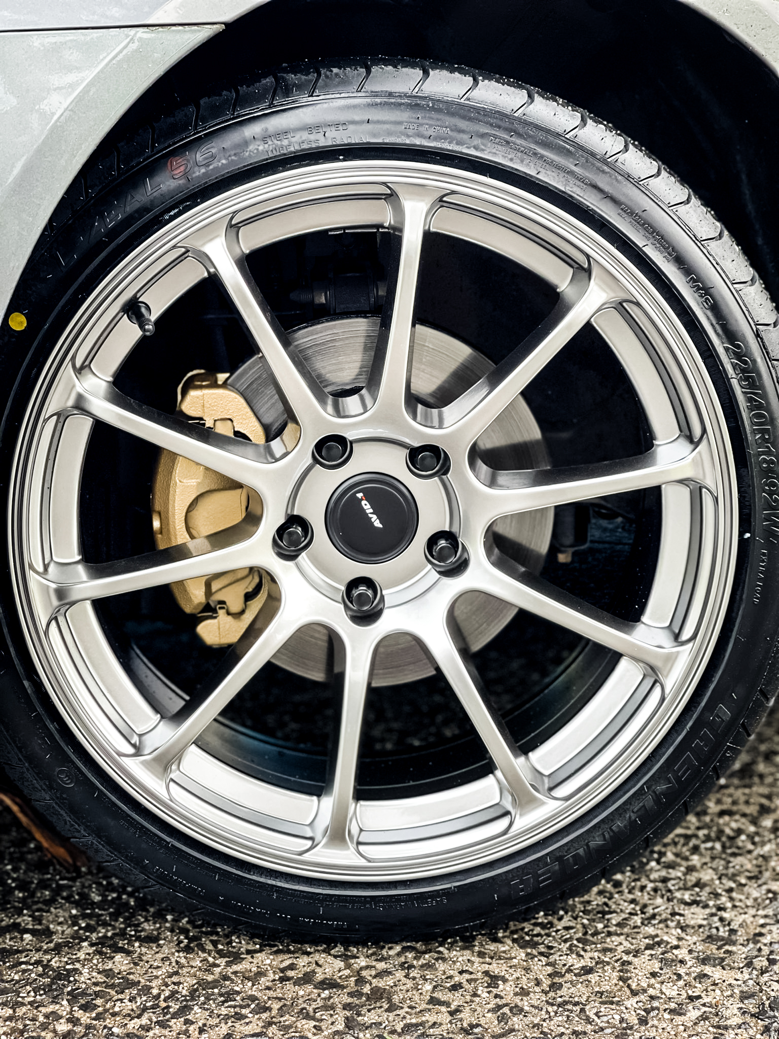 mitsubishi lancer avid av-27 hyper black wheel #8977