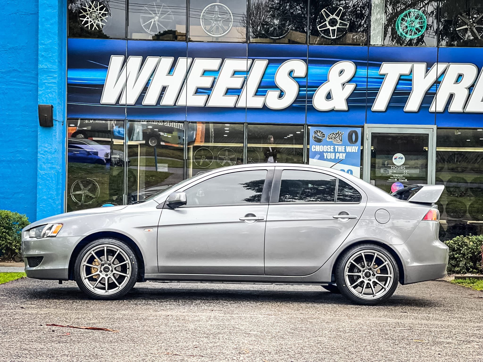 mitsubishi lancer avid av-27 hyper black wheel #8977