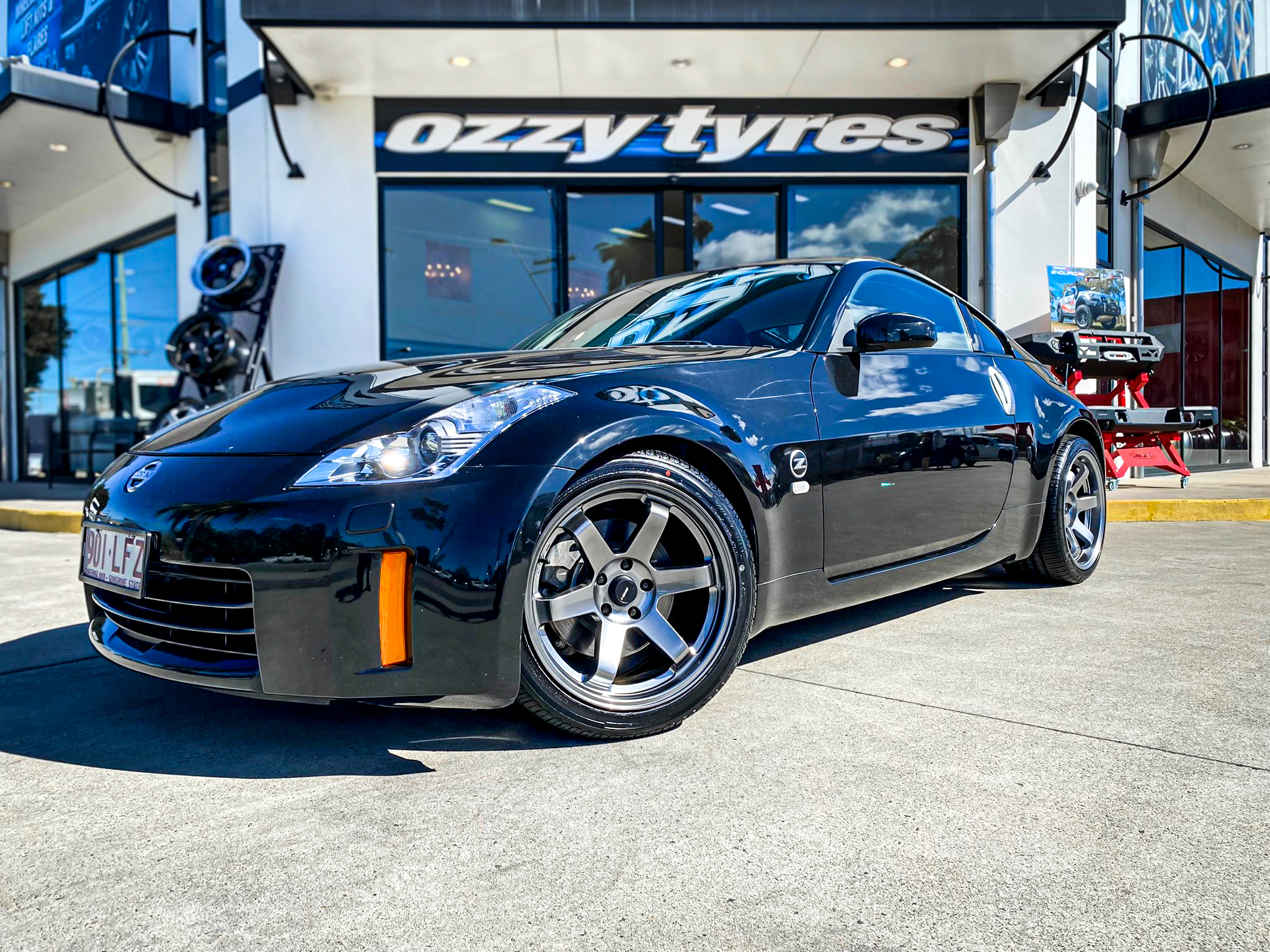nissan 350z avid av-06 hyper black wheel #9431