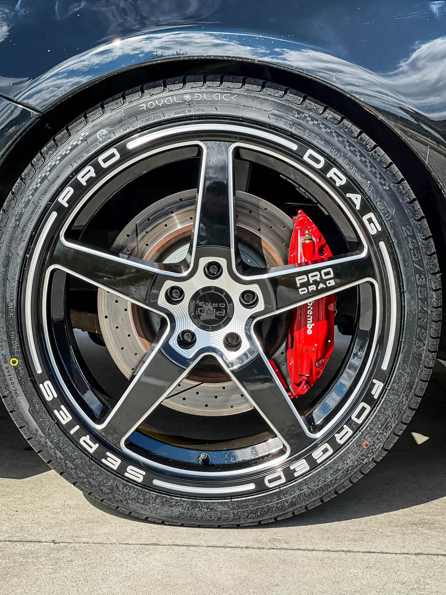ford falcon pro drag pd1 black lip wheel #9701
