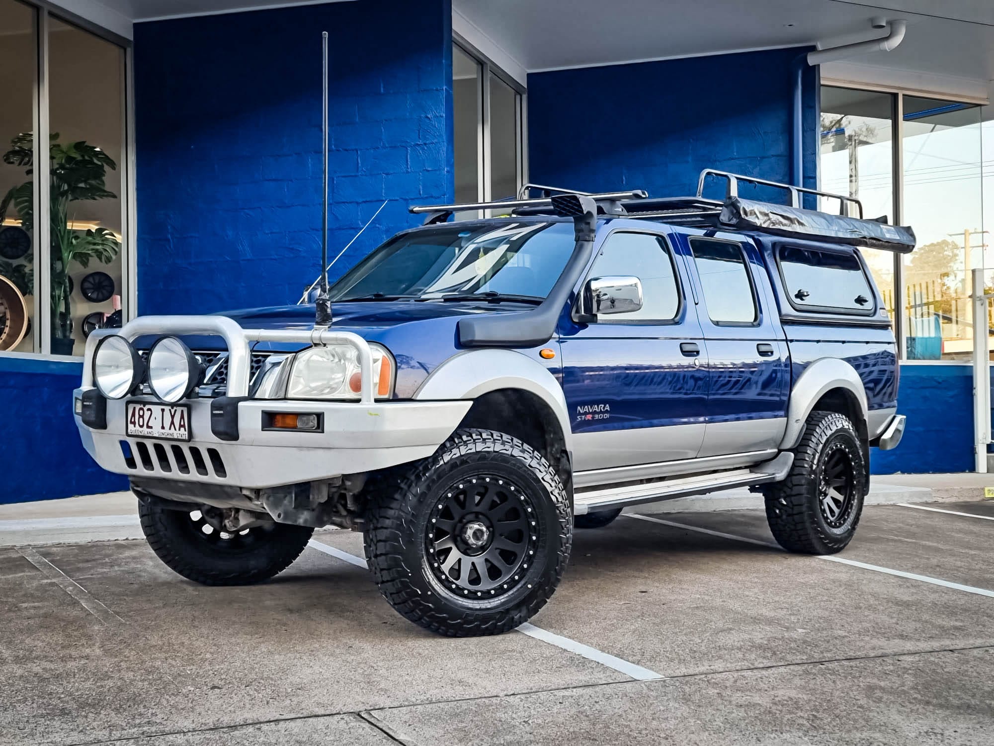 NISSAN NAVARA HUSSLA HARDROCK MATTE BLACK CHROME BOLTS Wheel #9950